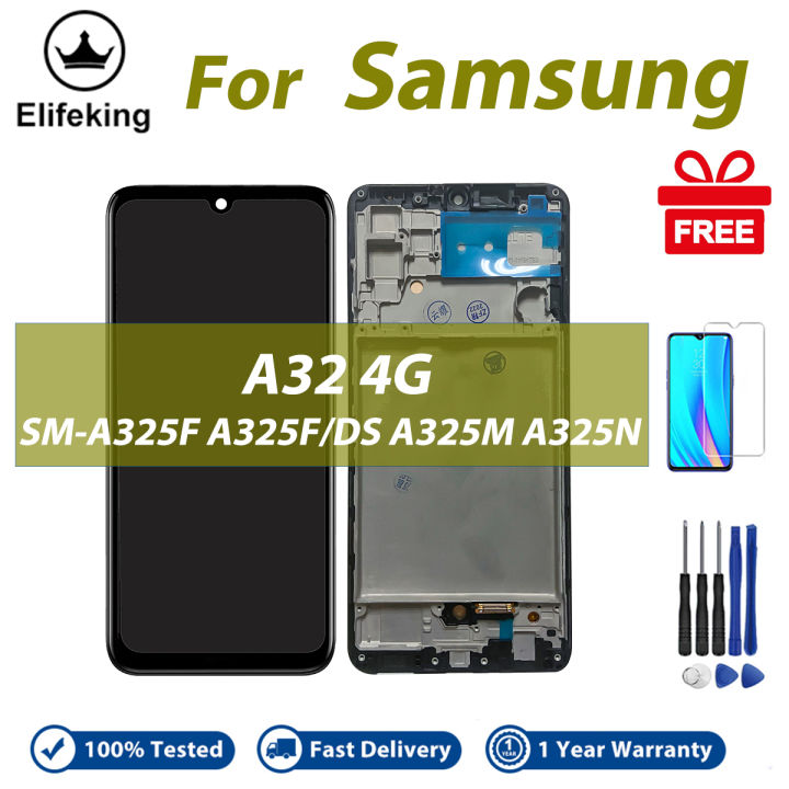 LCD With Frame For Samsung Galaxy A32 4G A325 A325F A325M A325F/DS Display Touch Screen ...