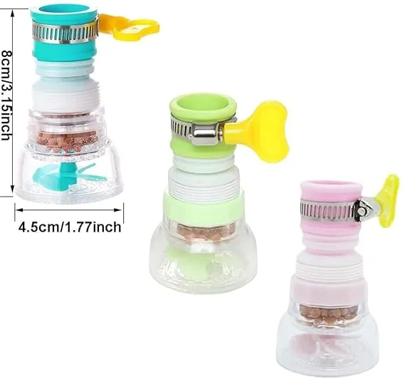 Faucet Expandable Water Tap Filter Shower Head Rotatable Nozzle Adapter ...