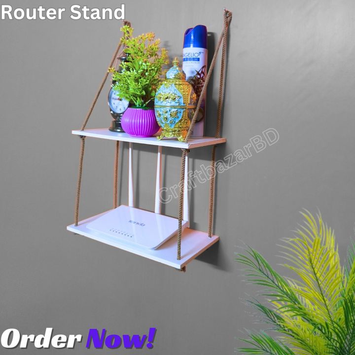 2 Layer Router Stand For Indoor & Outdoor , Portable And Smart Washable ...