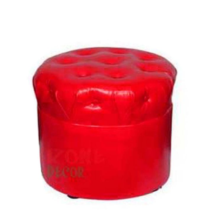 Dressing Table Stool round design red color by furnizone home decor ...