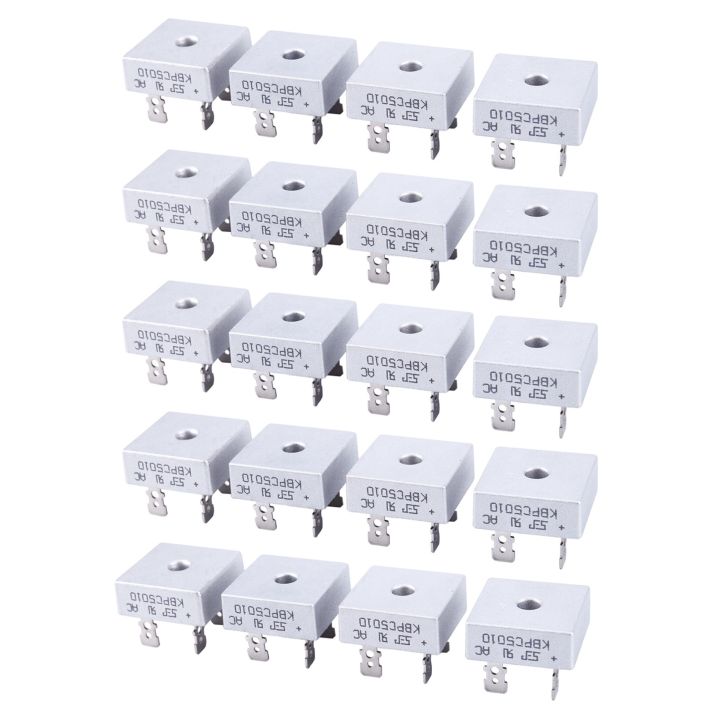 20X 50A 1000V Metal Case Single Phases Diode Bridge Rectifier KBPC5010 ...