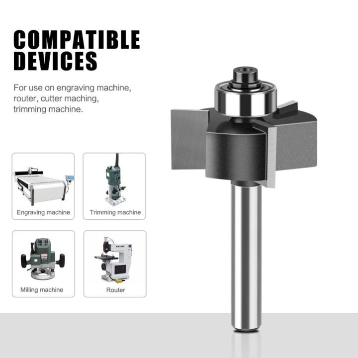 Accessories 3 Flutes T Type Rabbeting Tools 1/4 Inch Shank Industrial ...