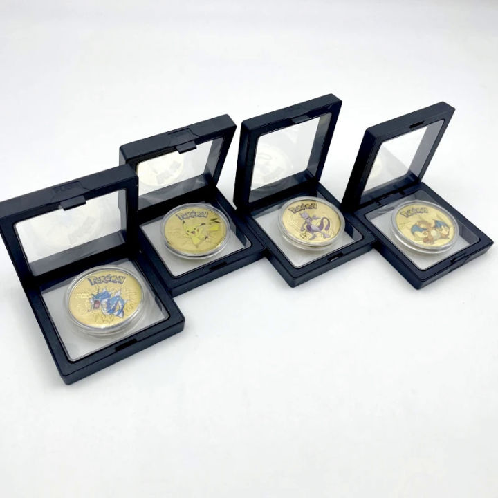 Pokemon Gold Coin Metal Set Mewtwo Charizard Pikachu Venusaur Squirtle ...