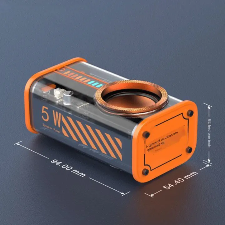 【FUPANG】K07 Mecha Wireless Bluetooth Speaker TWS Dual Machine Interconnection Sound and Light ...