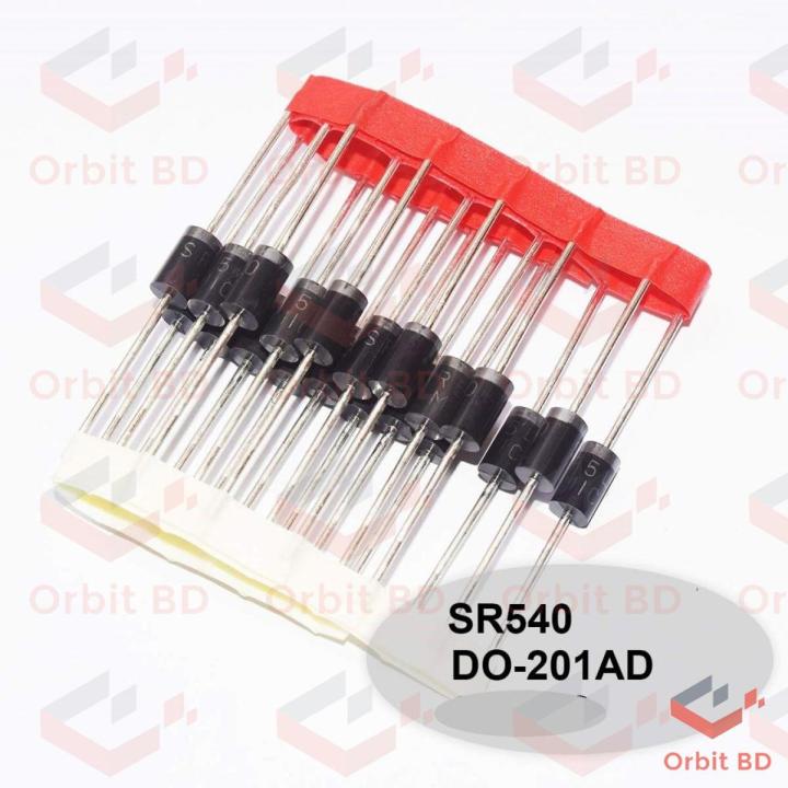20Pcs- Diode SB540 40V 5A Schottky Barrier Rectifier Diode SB 540 ...