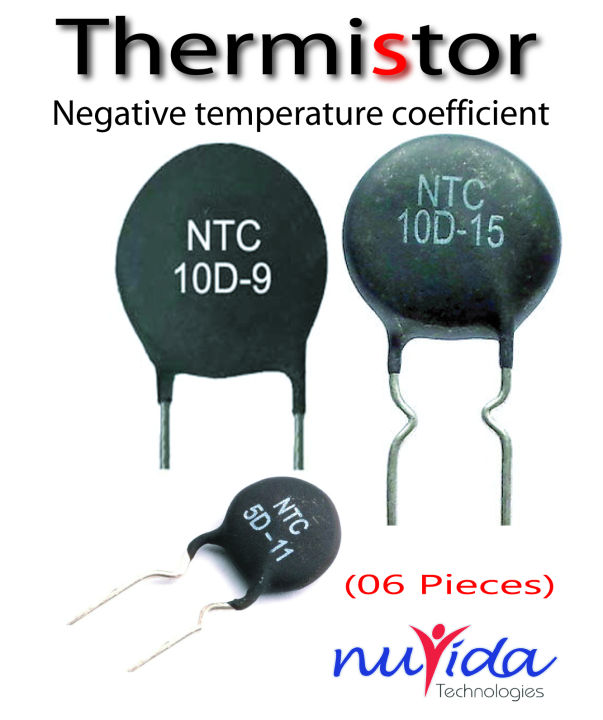 Thermistor Negative temperature coefficient (NTC) ( 6 Pieces ) | Daraz ...