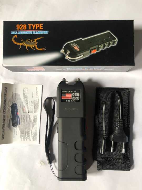 Rechargeable Electric Premium High Voltage Torch Light With Security ...