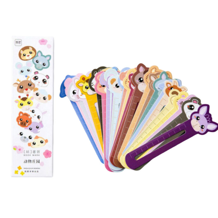 Panda Online 30 PCS Kawaii Cute Animal Farm Paper Bookmark for Book ...