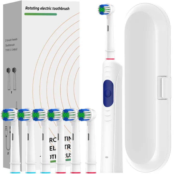Smart Rotating Electric Toothbrush, Round Head Rechargeable Rotation ...
