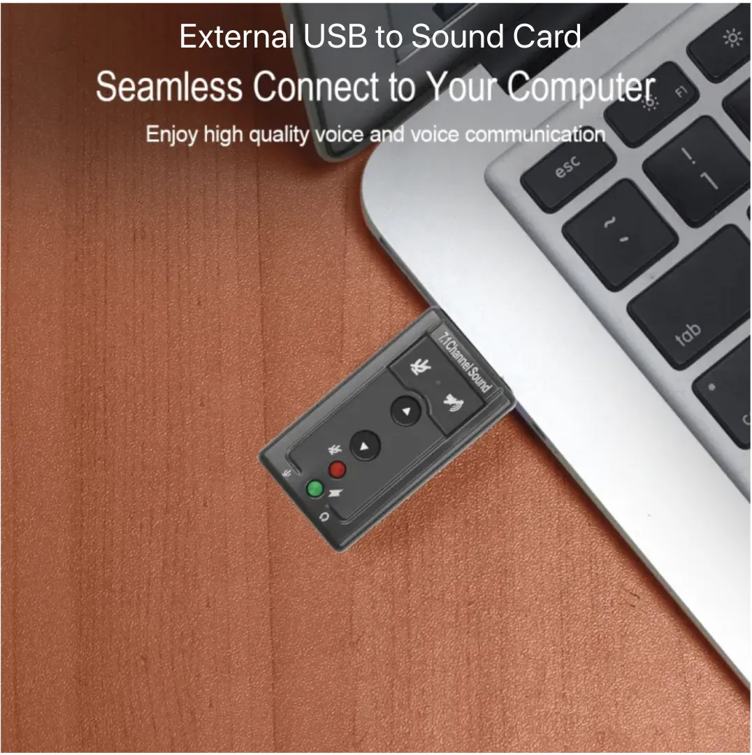 External Usb To Sound Card Converter Adapter 7.1 Sound Card For Windows ...