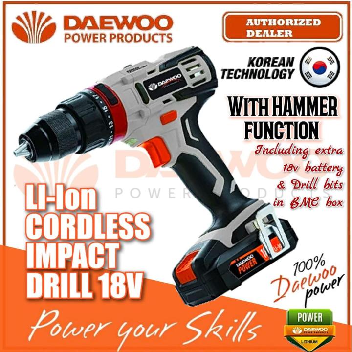 LITHIUM ION-CORDLESS DRILL-18V-DAEWOO DALD18-M1 | Daraz.com.bd