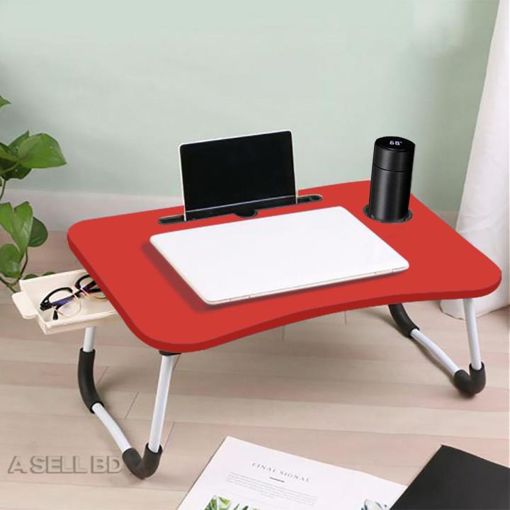 Foldable laptop table / Study Table/ laptop stand- Red | Daraz.com.bd