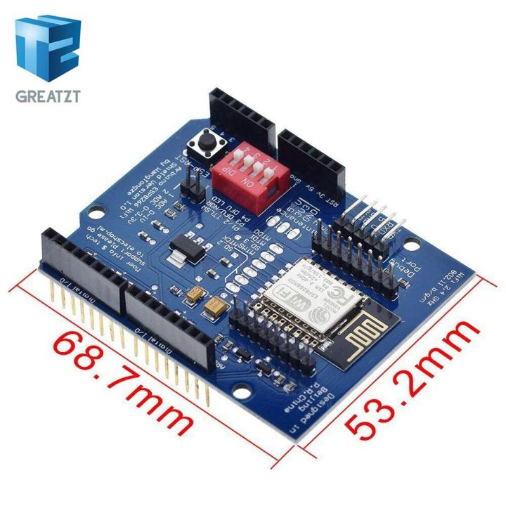 ESP8266 ESP-12E UART WIFI Wireless Shield Development Board For Arduino UNO R3 Circuits Boards ...