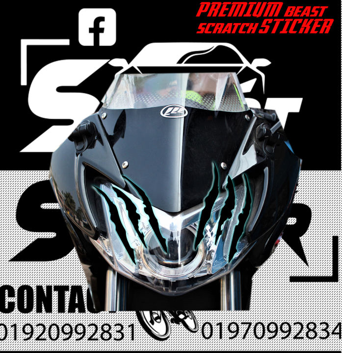 scratch sticker for all bike || bike eye sticker || headlight sticker ...