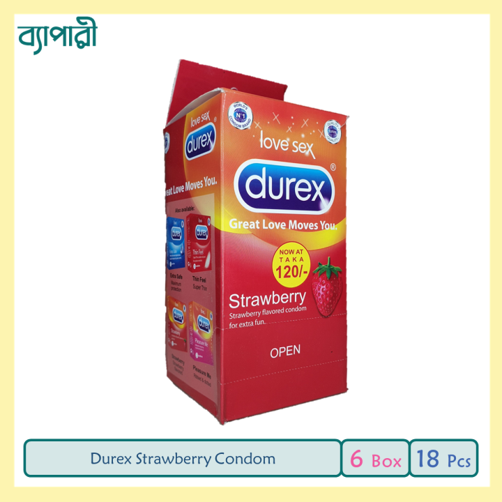 Durex Strawberry 6 Pack (18 Pcs) BDS | Daraz.com.bd