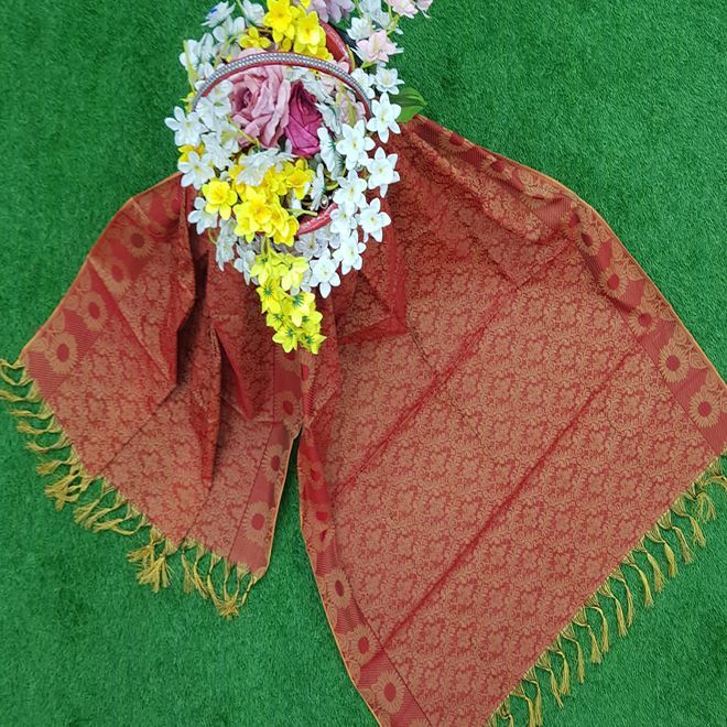 Eid Special Maroon color Exclusive Katan 5 Hand Orna For Women | Daraz ...