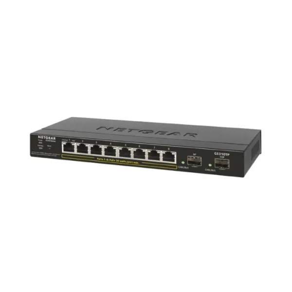 Netgear GS310TP 8-Port Gigabit PoE Managed Desktop Switch with 2SFP ...