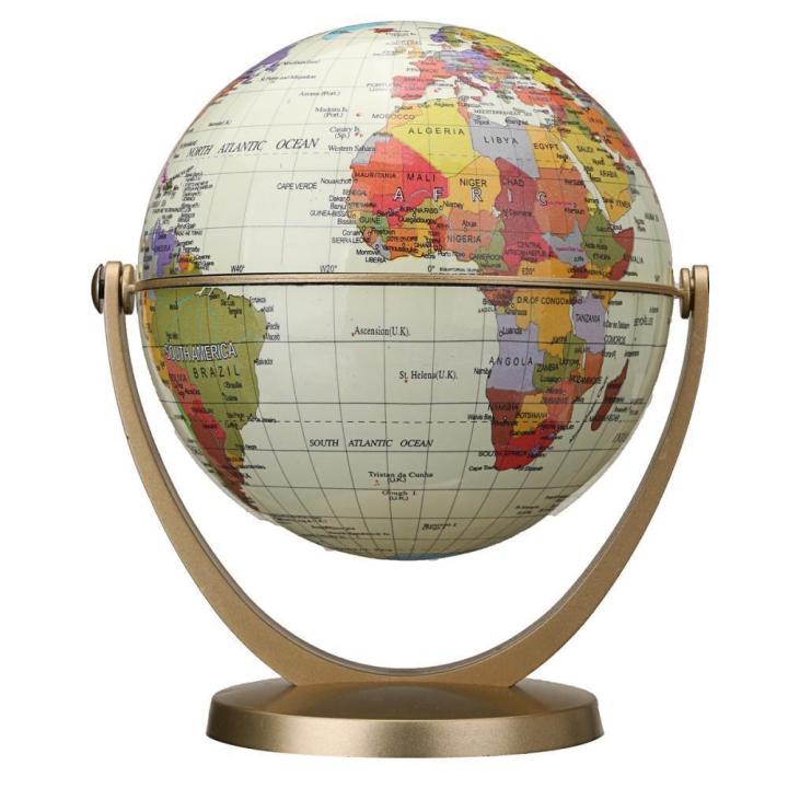 360° Rotating 14cm Earth Globe World Map With Stand Geography Education ...