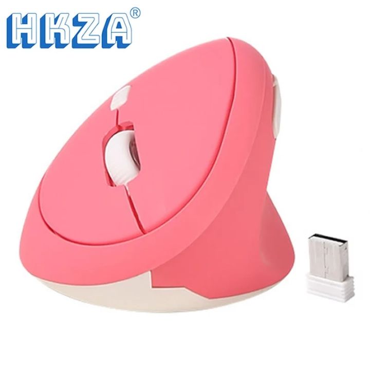 HKZA 2.4G Wireless Vertical Mouse Ergonomic USB Mouse 1600DPI Office ...