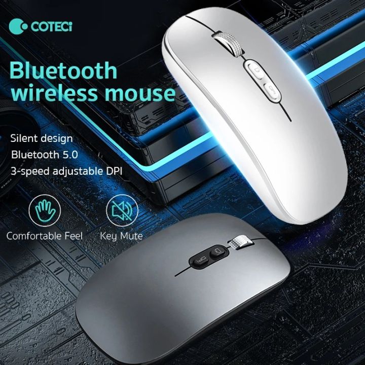 COTECi Classic Bluetooth Wireless Mouse Mute Design Bluetooth 5.0 3 ...