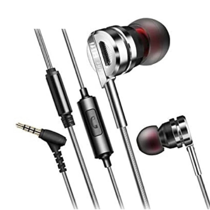 HiFi Metal In Ear Earphones - Black | Daraz.com.bd