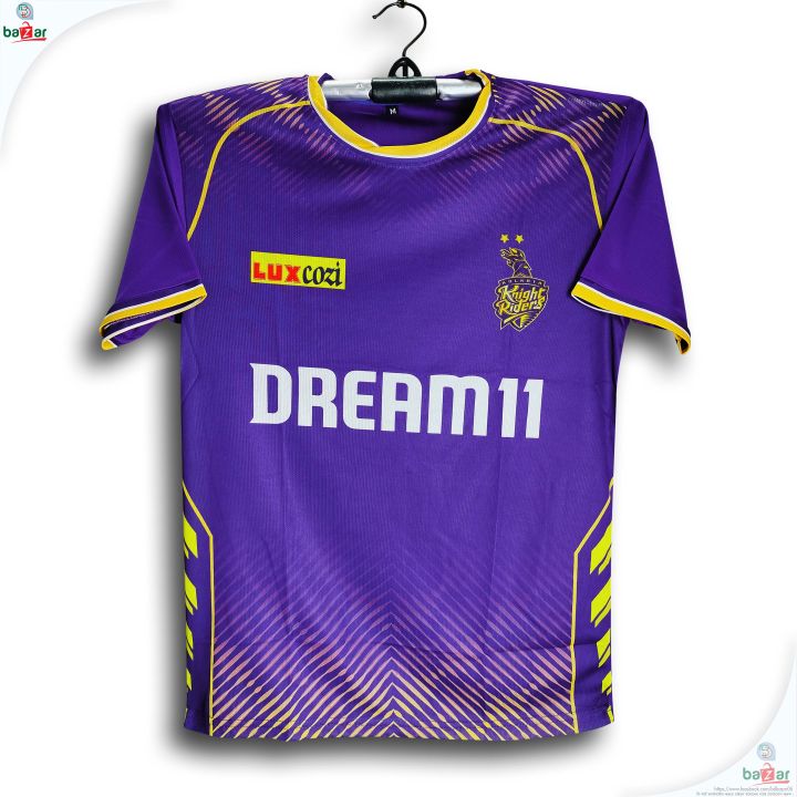 Kolkata Knight Riders Short Sleeve Cricket Jersey For Men - KKR Half ...