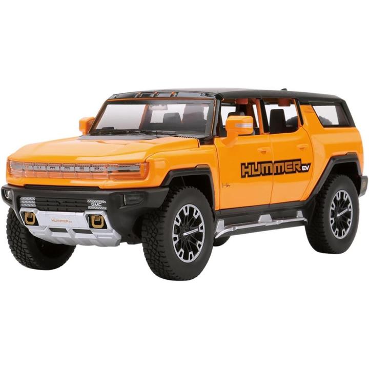 1:24 for Hummer EV SUV Off-Road Alloy Car Die Cast Toy Car Model Sound ...