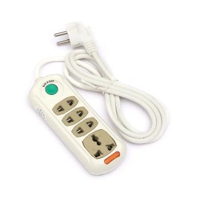 Multi Plug 4 Port Socket With 2 Meter / 5 Meter Cable, 2 Pin Cord ...