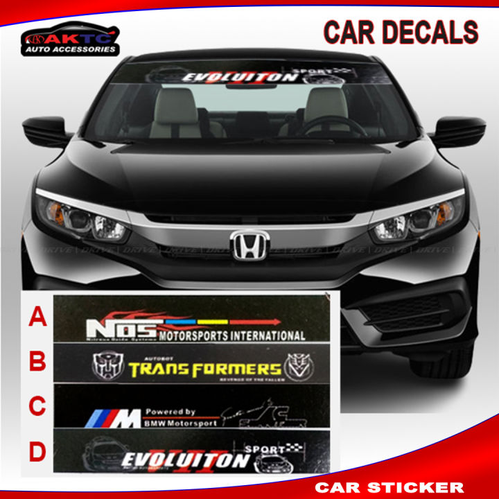 Racing Car Universal Windshield reflective sticker Sport Windshield ...