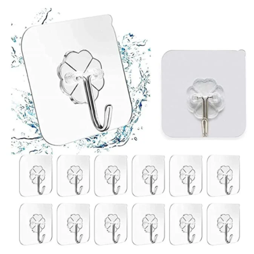Hanger Hook For Bathroom Transparent Strong Self Adhesive Door Wall ...