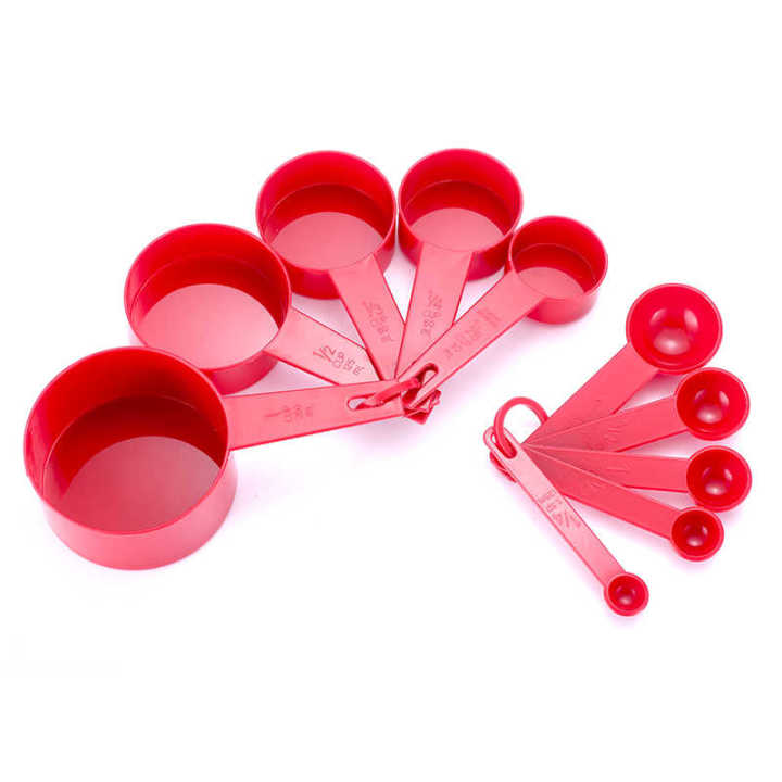 Measurement Cup Set - Red (9 PCS) | Daraz.com.bd
