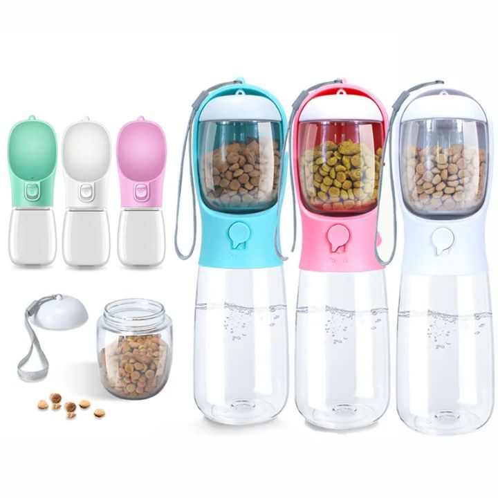 Portable Dog Water Bottle with Storage Food and Water Container For ...