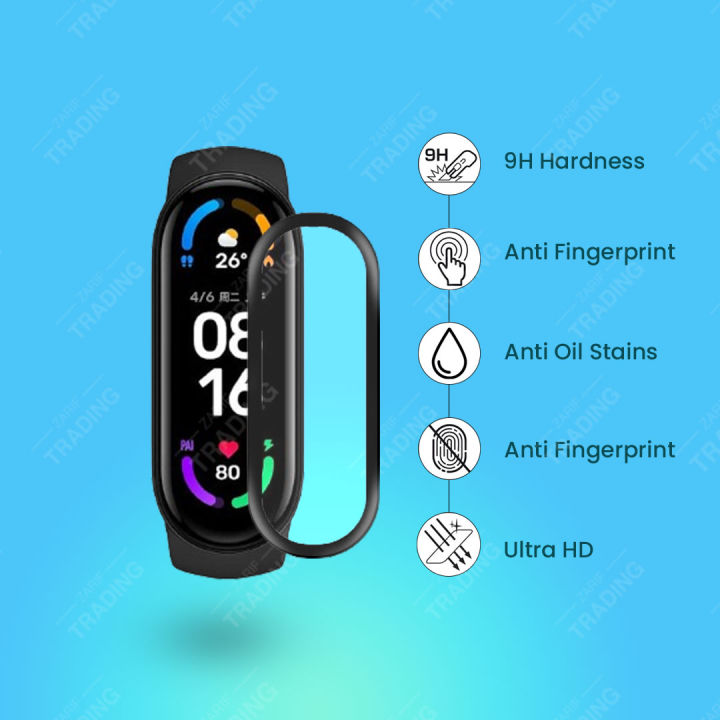 Mi Band 6 Smart Watch Screen Protector HD Clear Ultra-Thin PMMA Full Coverage Scratch ...