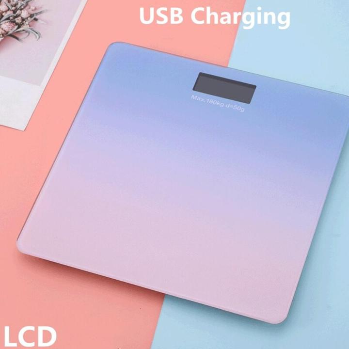 Smart Body Weight Scale Gradients Color Bathroom Scale Floor Scales Glass LED Digital Bath Scale ...