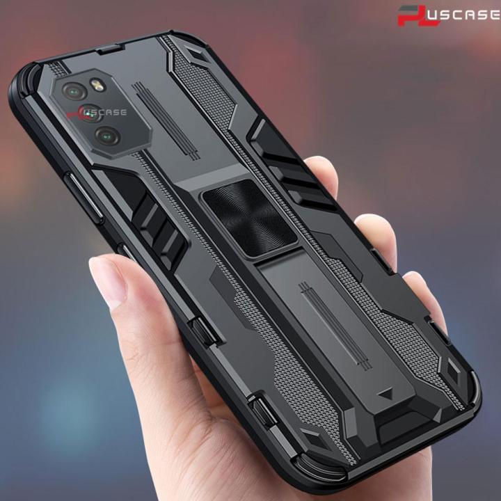 PlusCase for Xiaomi POCO M3 Kickstand Phone Case Camera Lens Protector ...