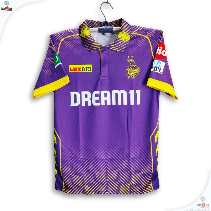 Kolkata Knight Riders Premium Cricket Jersey For Men - KKR Half Sleeve ...