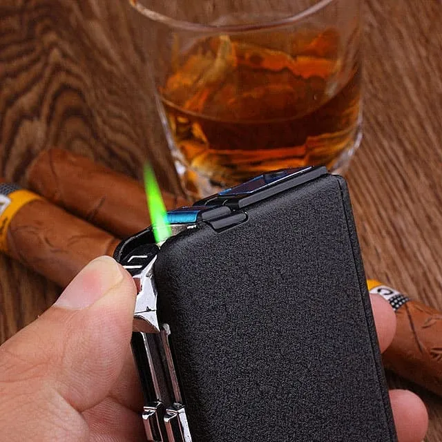 Automatic Cigarette Case with Windproof Lighter - laitar | Daraz.com.bd