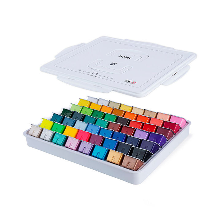 HIMI Gouache Paint Set Jelly Cup (30ml) - 56 Colors | Daraz.com.bd