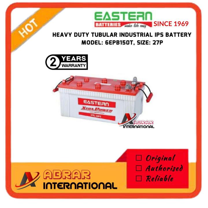 TUBULAR BATTERY FOR IPS UPS SOLAR IPS EASTERN 150T 12V 2 YEARS ...