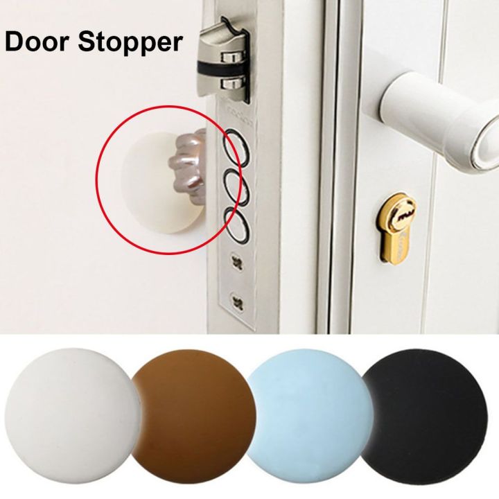 Rubber Anti-slip Sticker Doorknob Wall Protector Door Handle Stopper ...
