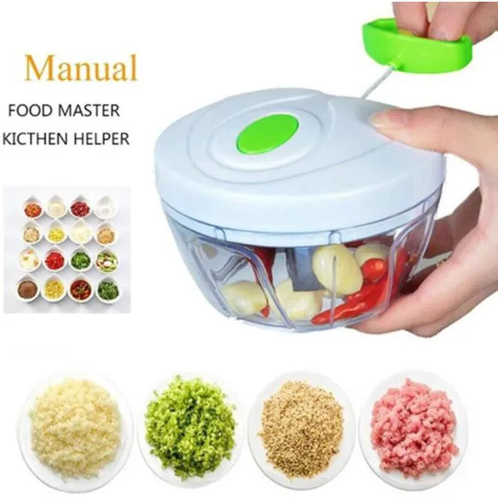 Plastic Chopper With 3 Blades Hand Blender Hand Choper Hand Cutter ...
