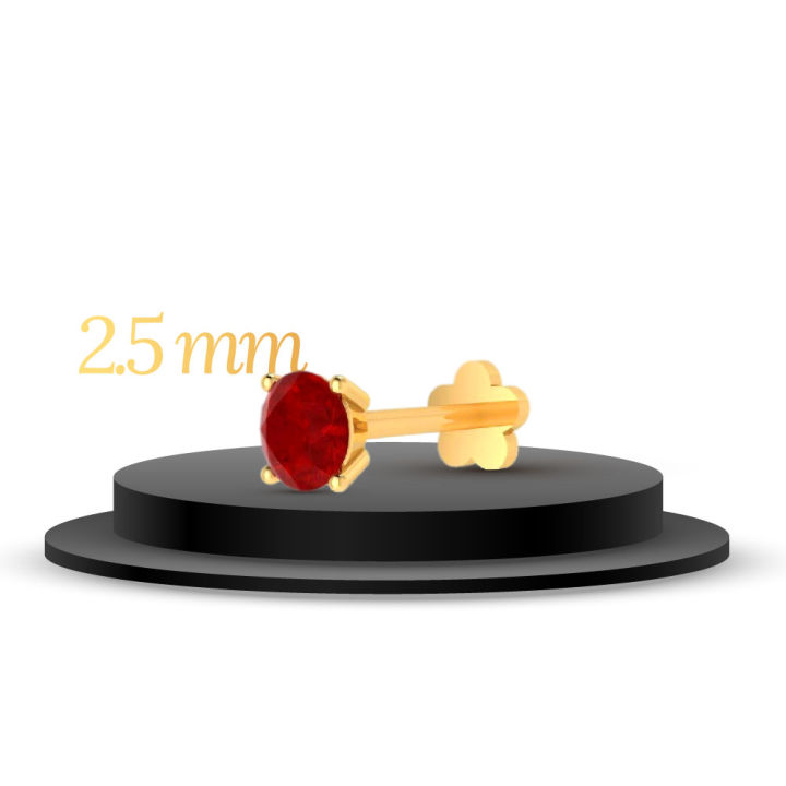 Red STONE Nose Pin – 2.5mm | Daraz.com.bd