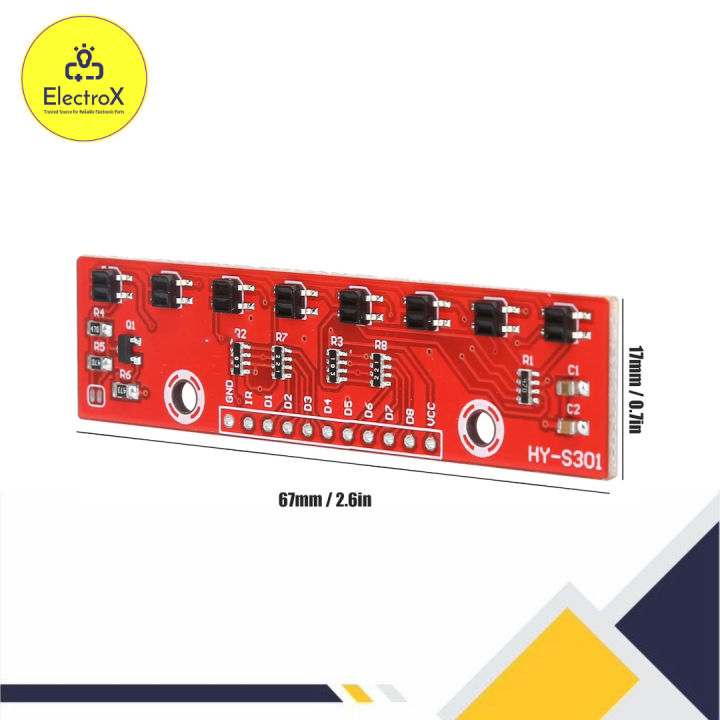 8 Channel IR Tracking Sensor Module Infrared Line Tracker for Arduino Smart Car Line Follower ...