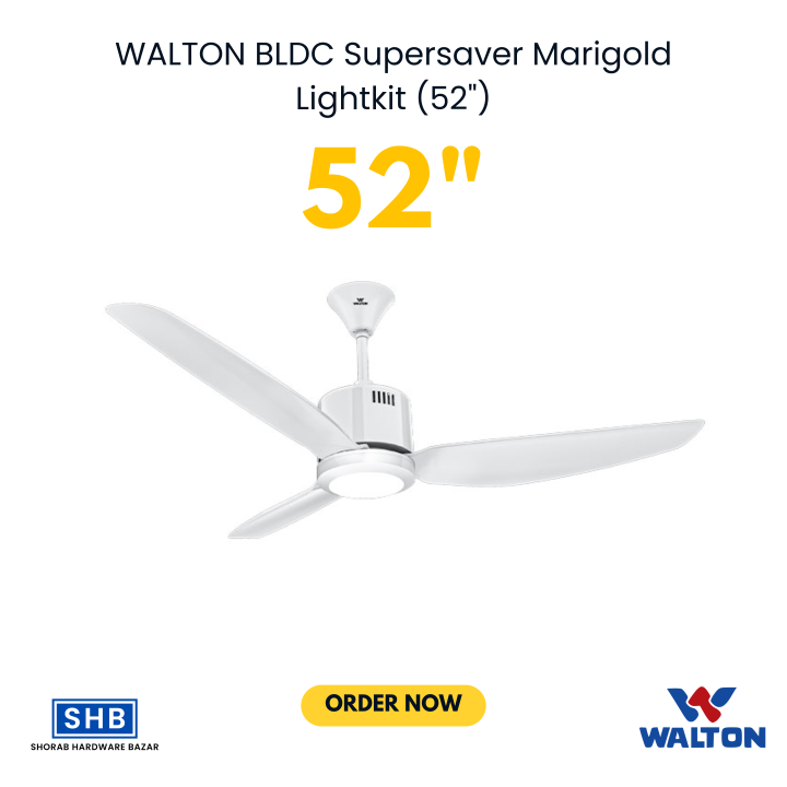 WALTON Ceiling Fan BLDC Supersaver Marigold Lightkit (52") | Daraz.com.bd
