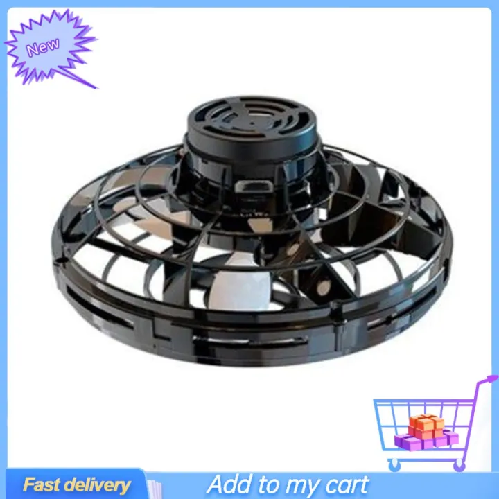 UFO Fingertip Gyro Hand Operated Flying Fidget Spinner Infrared ...