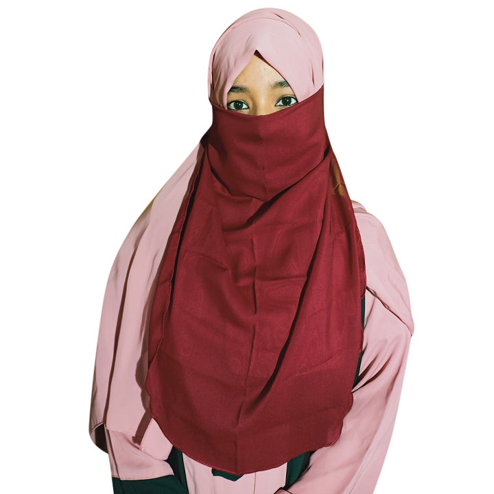 Nose Niqab Hijab One Part Muslim Half niqab for women | Daraz.com.bd