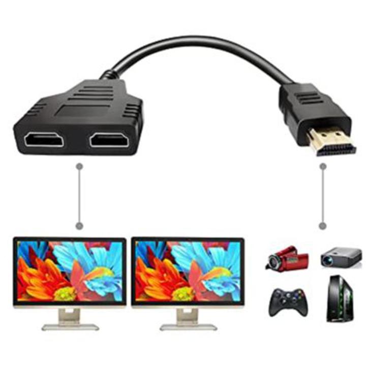 HDMI Splitter Adapter Cable HDMI Splitter 1 in 2 Out HDMI Male to Dual ...