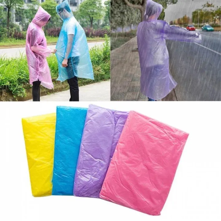 Travel One Time Raincoat Thicken Raincoats Emergency Waterproof Poncho ...