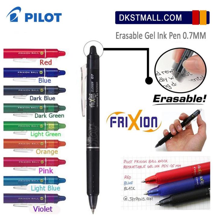 Pilott FriXion Ball Clicker Eraseable Gel Ink Rollerball Pen 0.5mm / 0.7mm | Daraz.com.bd