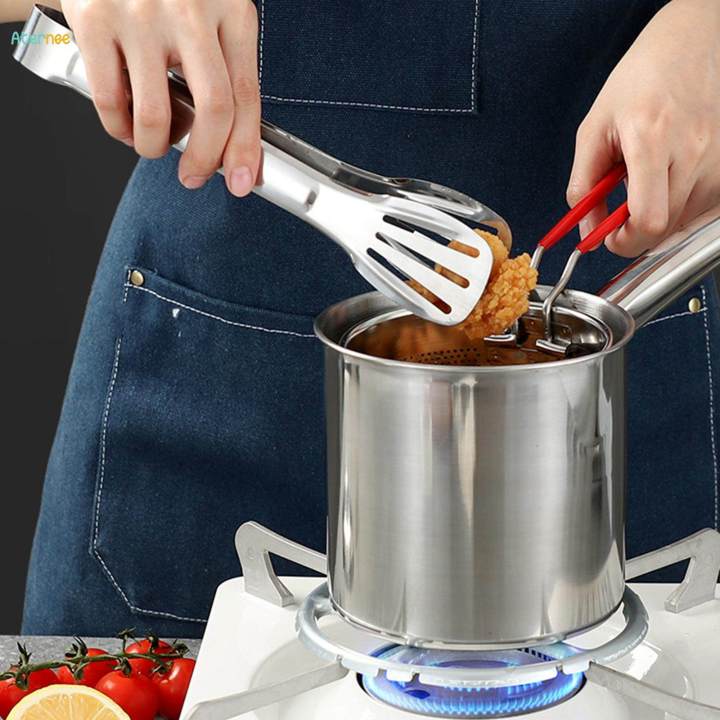Deep Frying Pot Portable with Handles Nonstick Cookware Small Deep ...